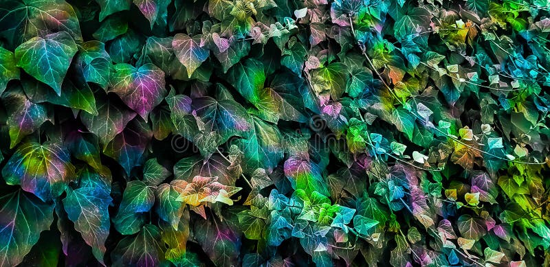 Colorful Ivy Leaves Background Stock Image - Image of abstract ...