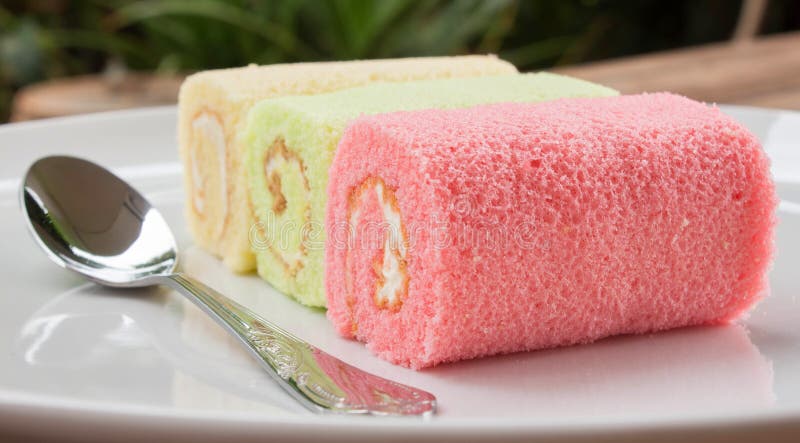 Colorful jam roll stock image. Image of isolated, milk - 33120731