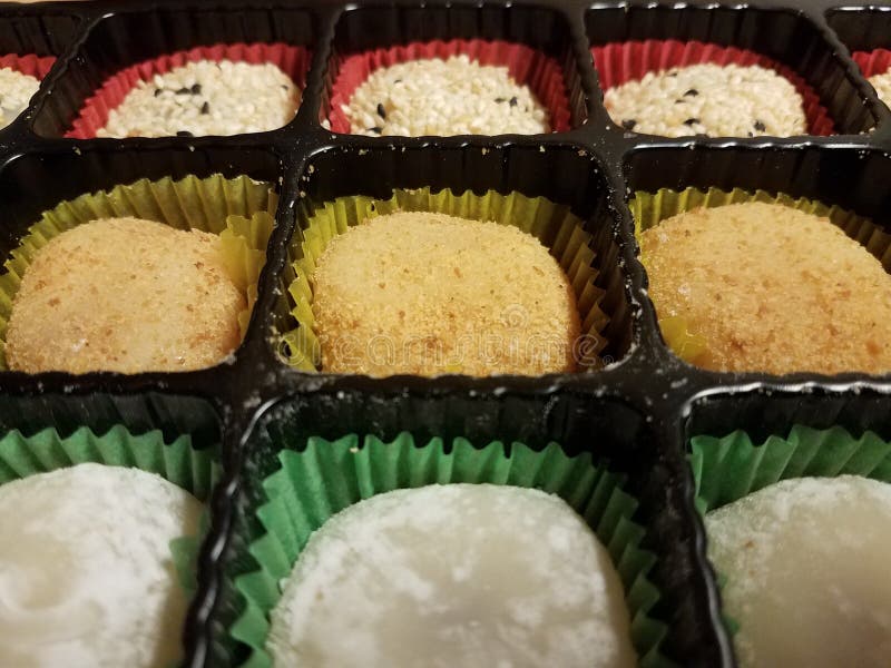 Colorful Mochi Snack or Dessert in Box Stock Image - Image of sweat ...