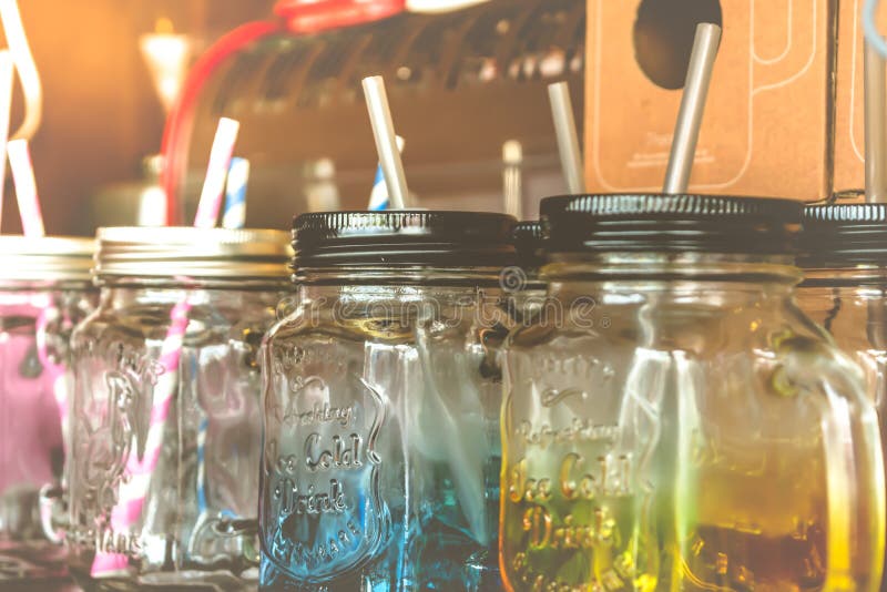 Colorful Jar , Vintage Style Stock Photo - Image of mason, reuse: 61461646