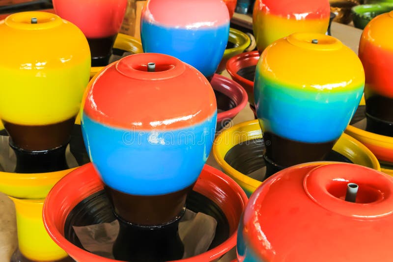 Colorful jars stock image. Image of retro, handicraft - 39572753