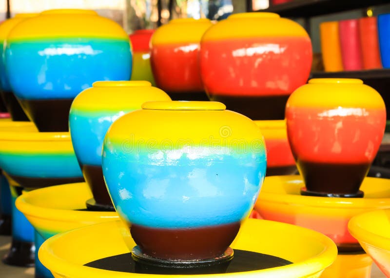 Colorful jars stock photo. Image of archeology, handmade - 39572818