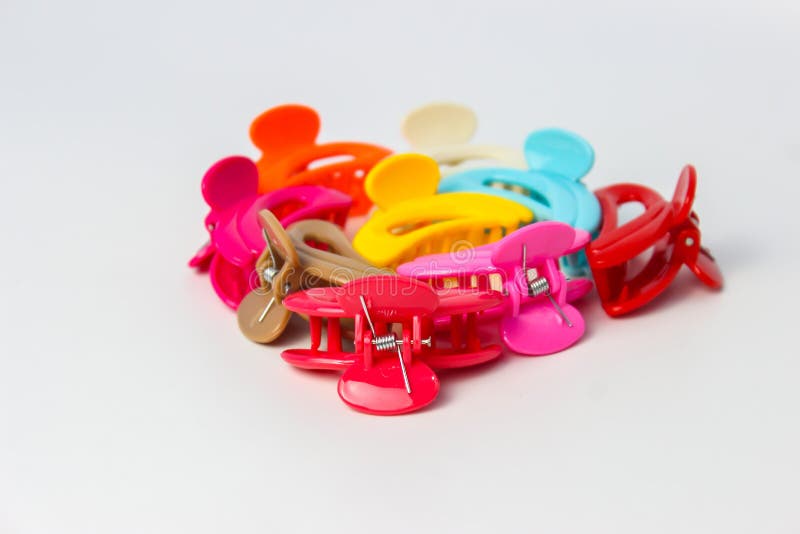 Jaws Hair Clips Isolated on a White Background Stock Image - Image of ...