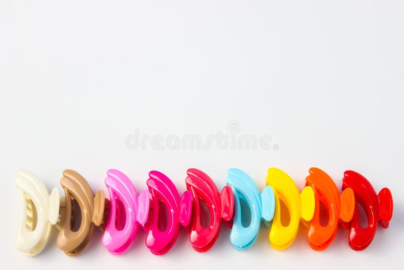 Jaws Hair Clips Isolated on a White Background Stock Image - Image of ...