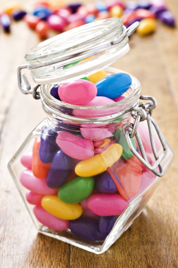 Jellybeans in a jar stock photo. Image of group, pink - 23382204
