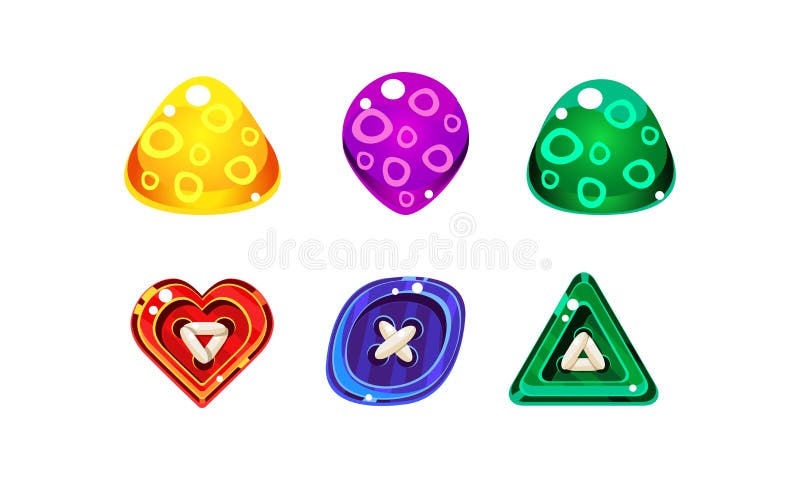 Jelly Colorful Numbers Cute Cartoon Characters Collection Vector ...