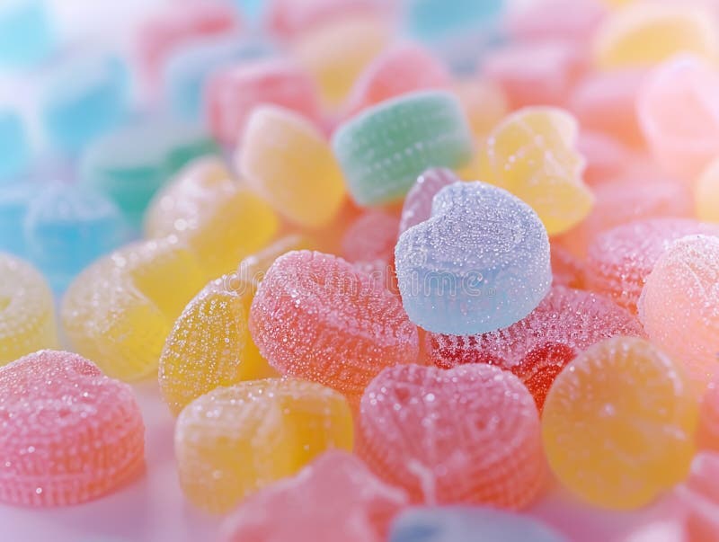 Colorful Jelly Gums Candies with Soft Colors Stock Illustration ...