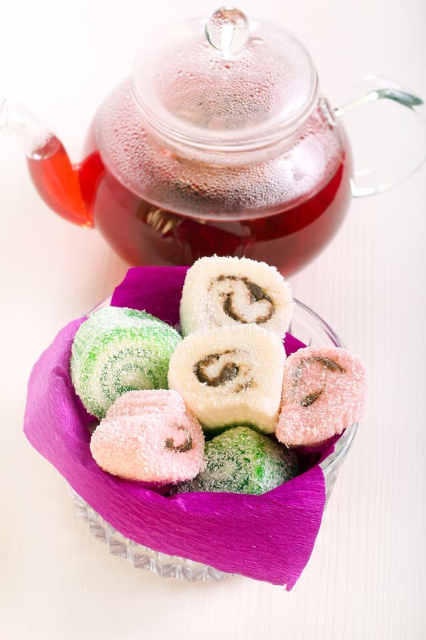 Colorful Jelly - Like Sweet Rolls Stock Image - Image of dessert ...