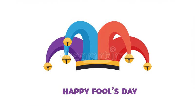 Colorful Jester Hat with Bells Celebrating April Fool S Day Stock ...