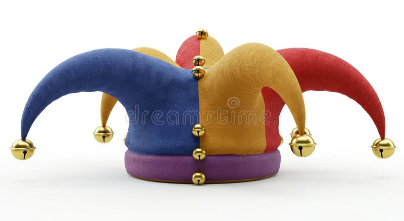 Colorful Jester Hat Bells Isolated White Background Stock Photos - Free ...