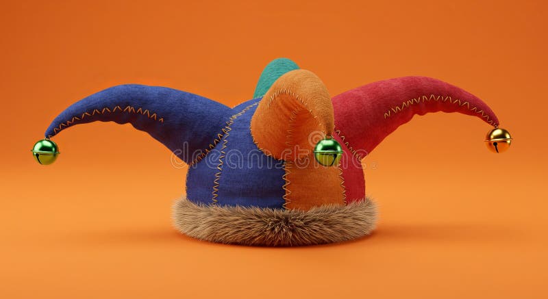 Colorful Jester Hat Bells Vibrant Orange Background Stock Photos - Free ...