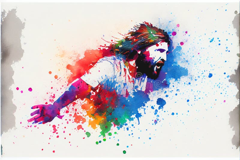 Colorful Jesus Christ Illustration Stock Illustration - Illustration of ...