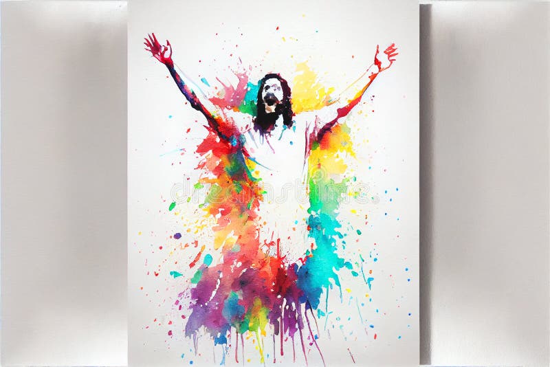 Colorful Jesus Christ Illustration Stock Illustration - Illustration of ...
