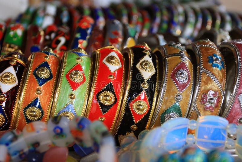 Colorful Jewellery on Display Stock Image - Image of brilliance ...