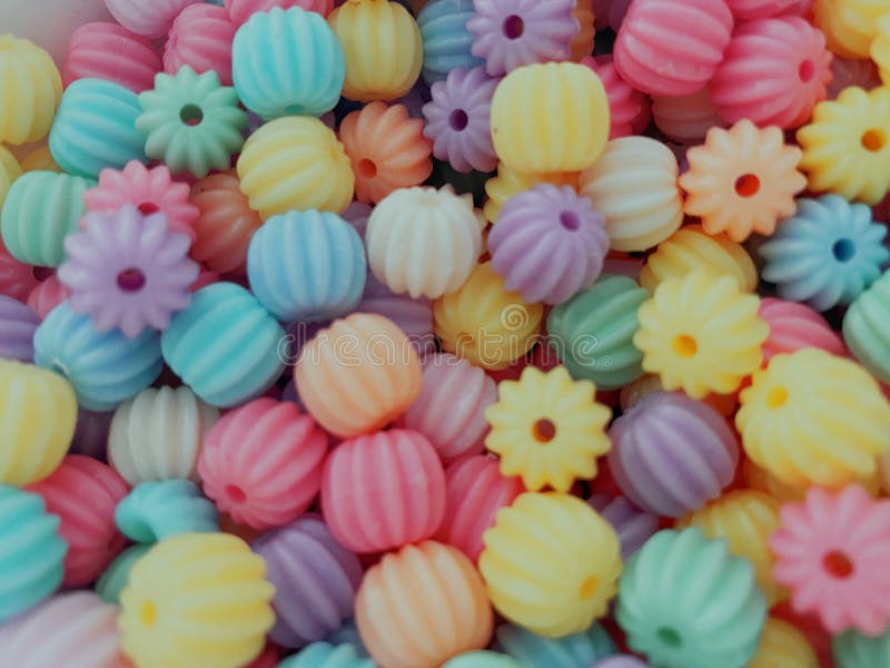 Colorful Jewelry Material Plastic Accessories Stock Photo - Image of ...