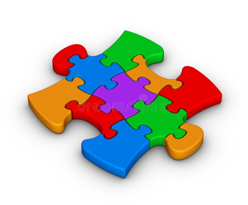 Jigsaw pieces stock illustration. Illustration of together - 985526