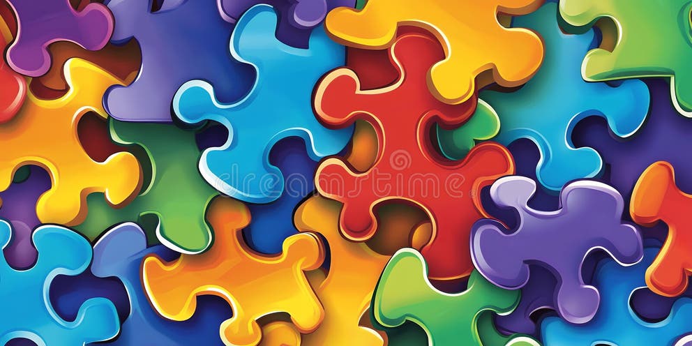 Colorful Jigsaw Puzzle Pieces Interlock, Symbolizing the Complexity and ...