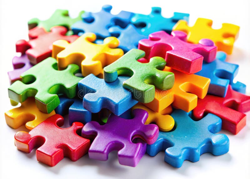Colorful Jigsaw Puzzle Pieces a Visual Exploration of Connection ...