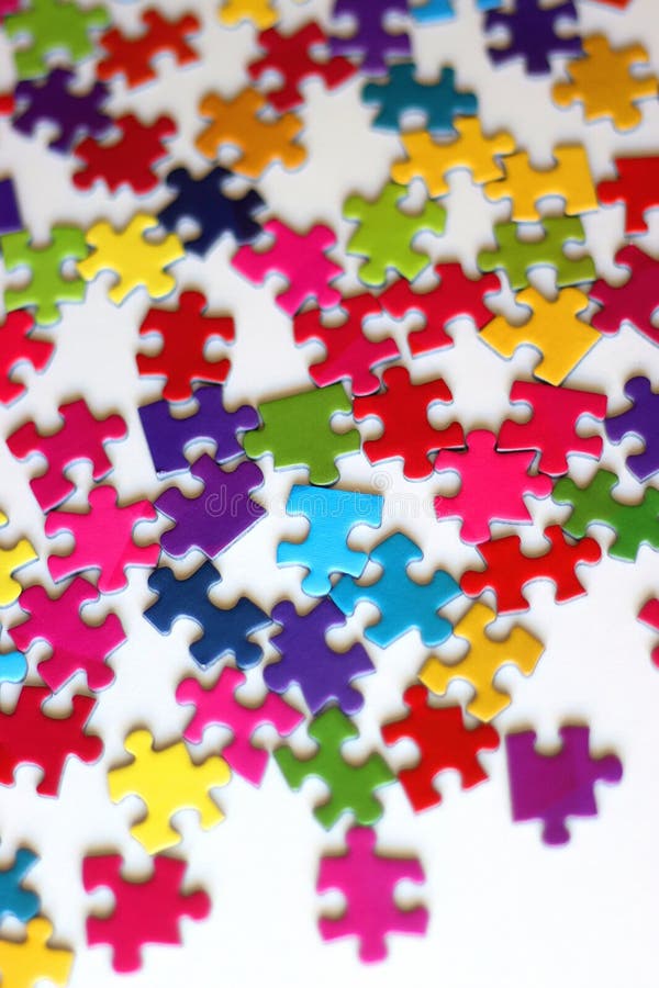 Colorful Jigsaw Puzzle Pieces Stock Photo - Image of assemble, puzzle ...