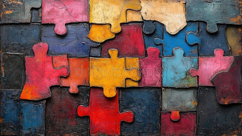 A Colorful Jigsaw Puzzle with Some Pieces Missing, Ideal for ...