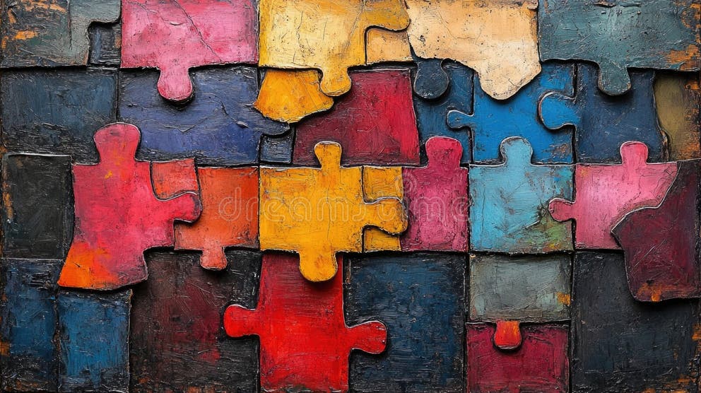 A Colorful Jigsaw Puzzle with Some Pieces Missing, Ideal for ...