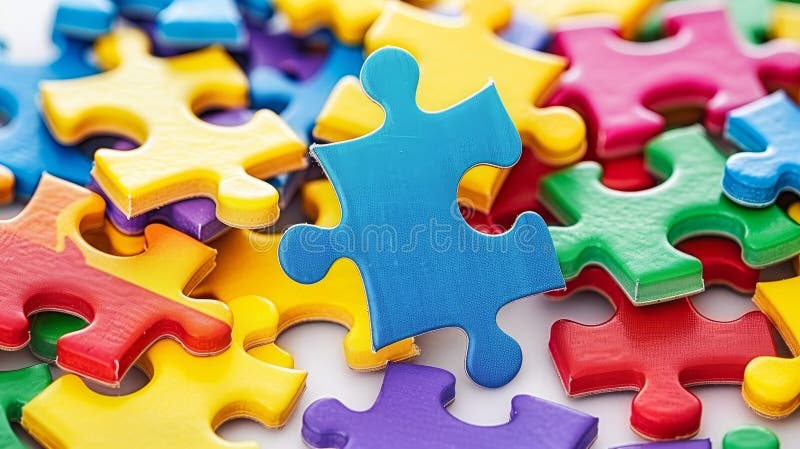 Colorful Jigsaw Puzzle Unity Symbolizing Teamwork and Collaboration in ...