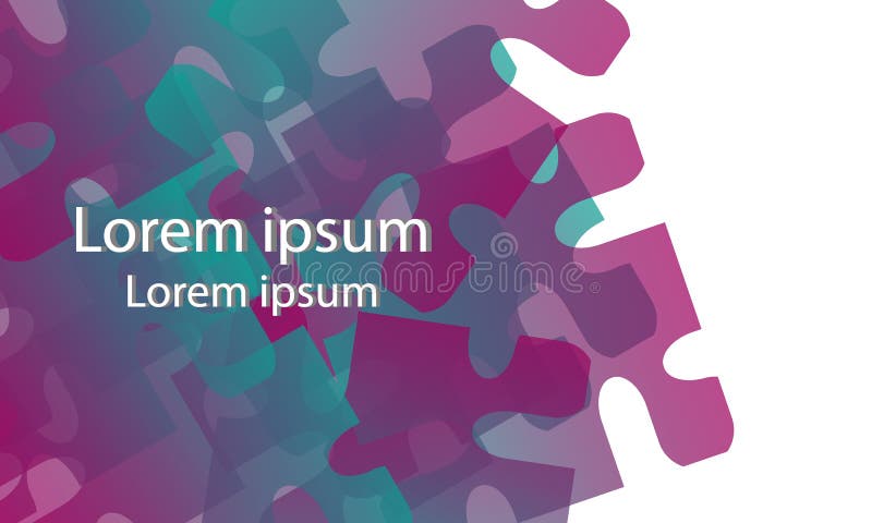 Colorful Jigsaw with Text Background Stock Vector - Illustration of ...