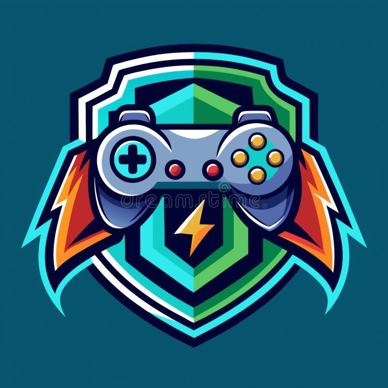 Colorful Joystick Game Console Icon – Flat Vector Illustration of Video ...