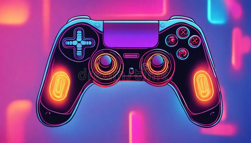 Colorful Joystick Image HD Background Stock Image - Image of futuristic ...