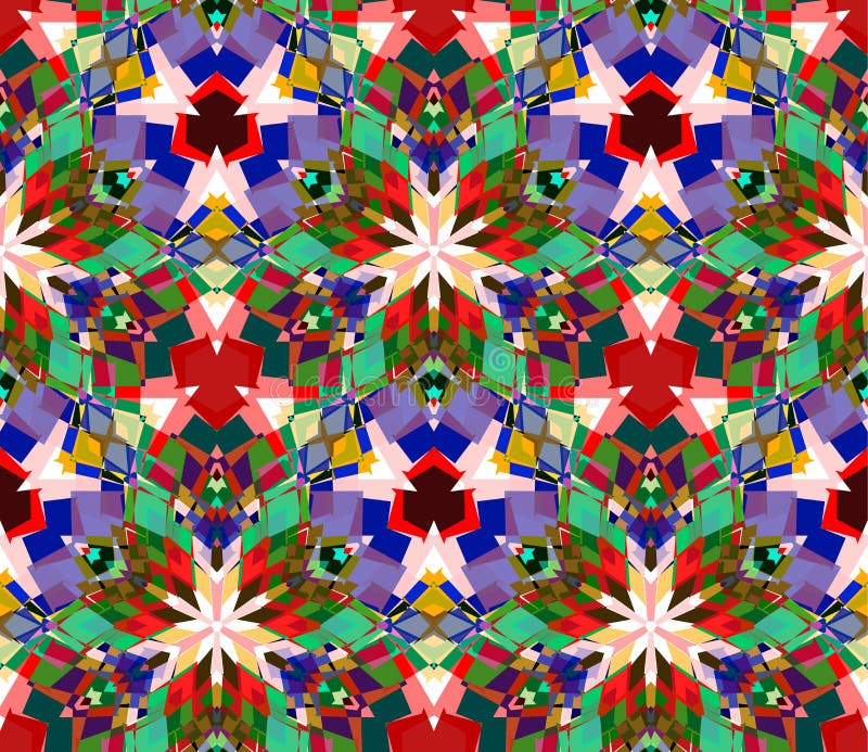 Colorful Kaleidoscope Background. Seamless Pattern Composed of Color ...