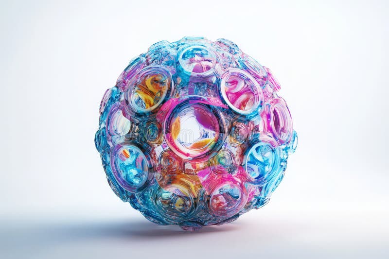 Colorful Kaleidoscopic Orb Entity Stock Illustration - Illustration of ...