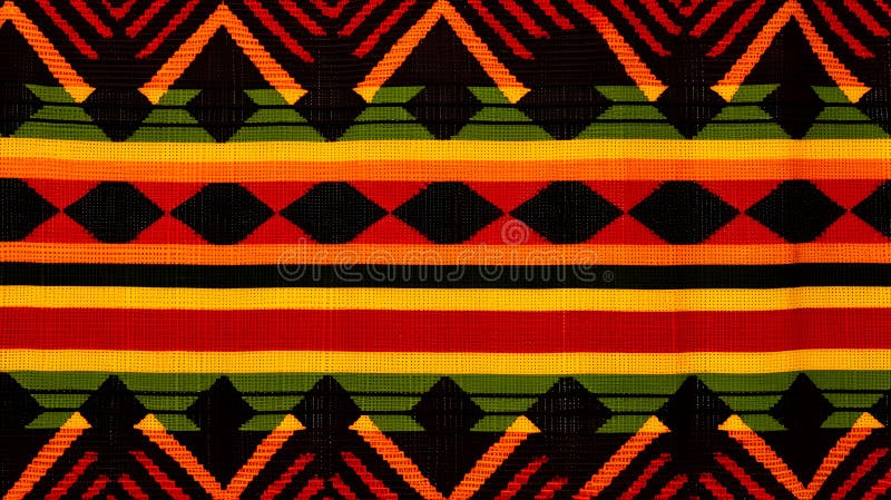 Colorful Kente Cloth Pattern Design Stock Photo - Image of ...