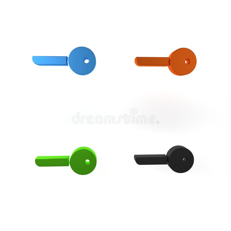 Colorful Key Icon Isolated on White Background. Minimalism Concept ...