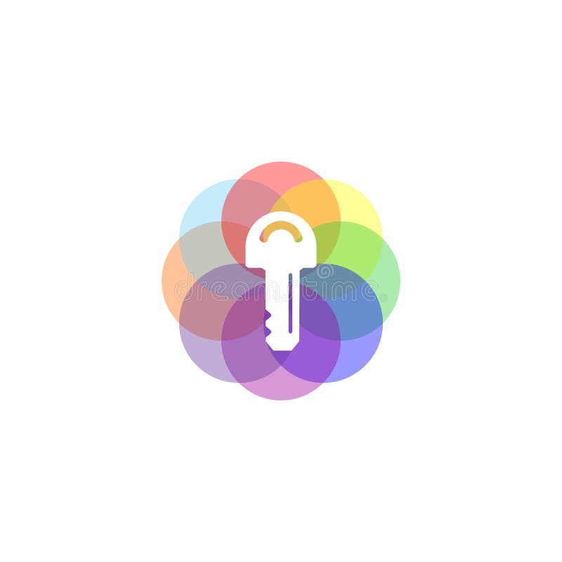Colorful Key Logo Inspiration Stock Illustration - Illustration of ...
