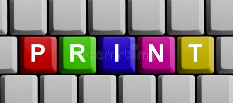 Colorful Keyboard: Print stock illustration. Illustration of online ...