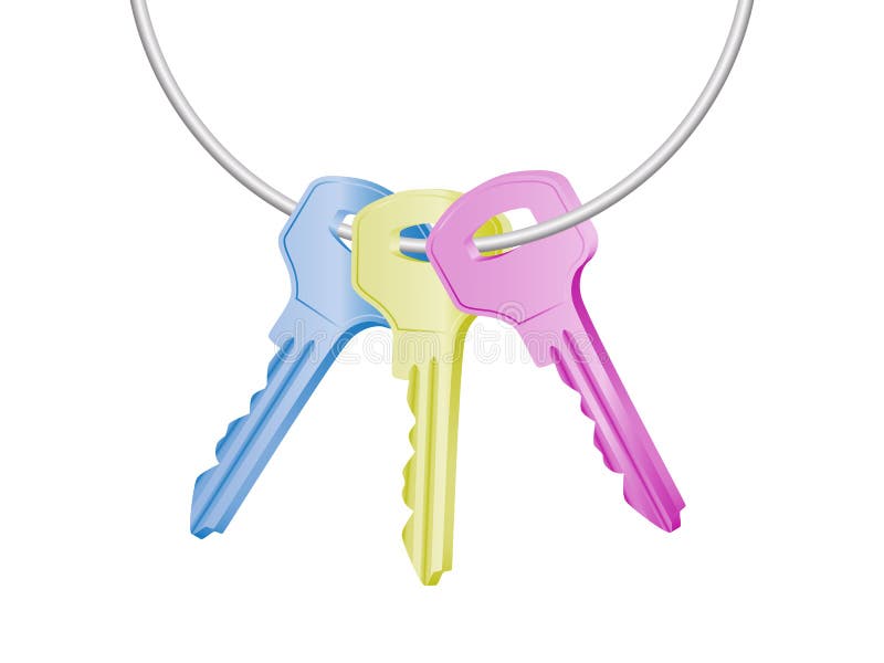 Colorful Set Keys. Icons Bright and Stylish Elements for Your Design ...