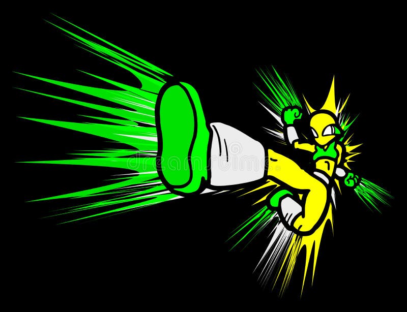 Kick Comic Sticker Stock Illustrations – 162 Kick Comic Sticker Stock ...