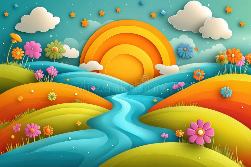 Colorful Kids Background: a Lively Background Featuring Colorful ...