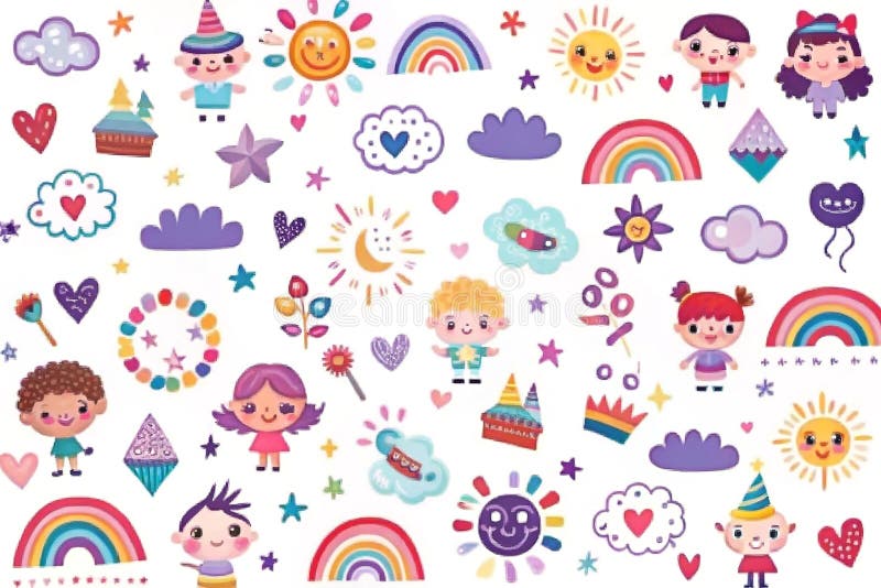 Kids Party Design Element Stock Illustrations – 37,878 Kids Party ...
