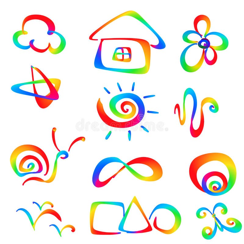 Colorful kids icon stock illustration. Illustration of colorful - 44010948