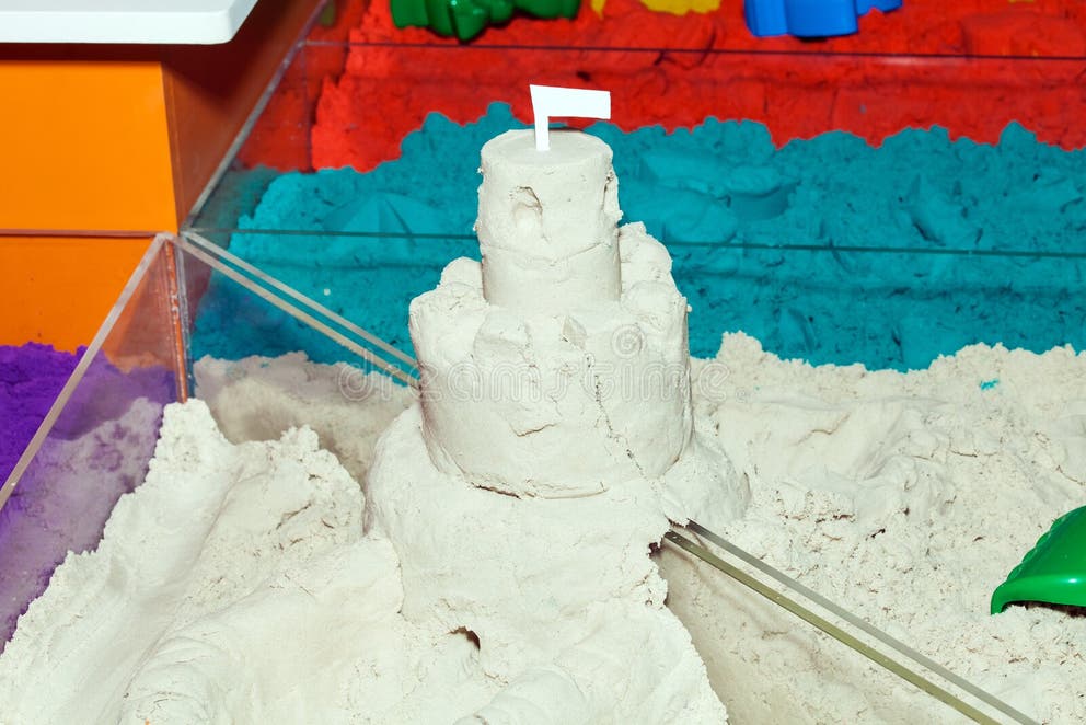 Colorful kinetic sand stock photo. Image of cute, educational - 92144440