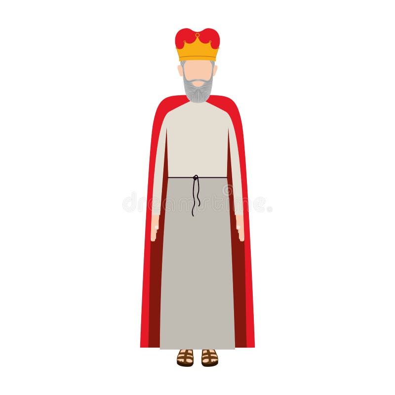 Colorful King with Crown and Beard without a Face Stock Vector ...