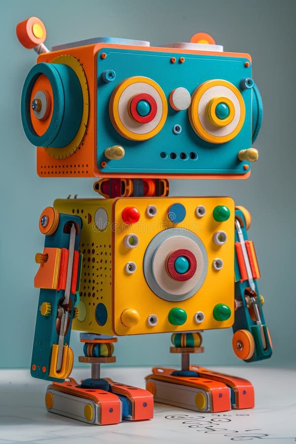 Colorful Kit To Create Simple Robot for STEM Learning Stock ...