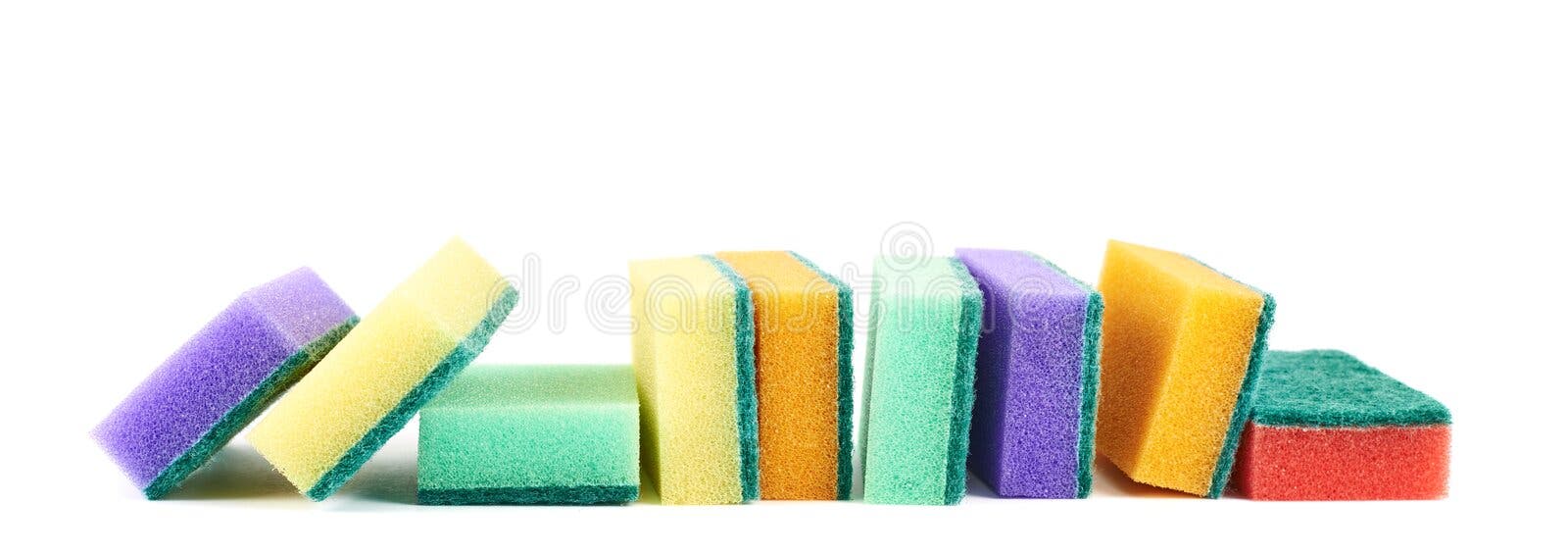 Kitchen Sponge Front and Back View Stock Image - Image of brushy, care ...