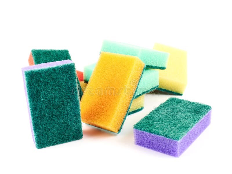 Kitchen Sponge Front and Back View Stock Photo - Image of cleaning ...