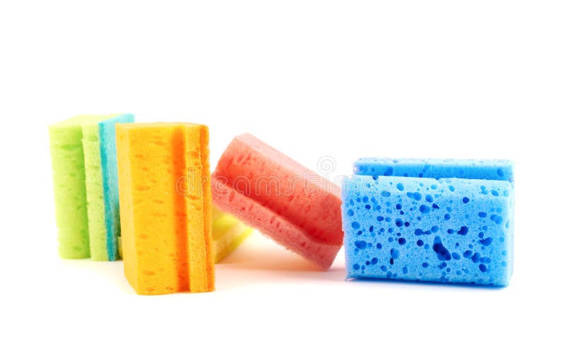 Kitchen Sponge Front and Back View Stock Photo - Image of cleaning ...