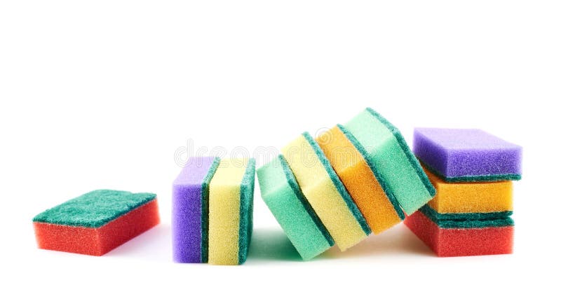 Kitchen Sponge Front and Back View Stock Photo - Image of cleaning ...