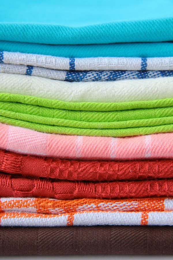 Colorful kitchen towels stock image. Image of towels - 16118773