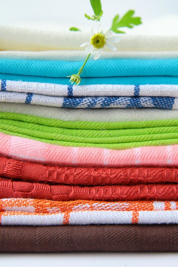 Colorful kitchen towels stock photo. Image of towels - 16183018