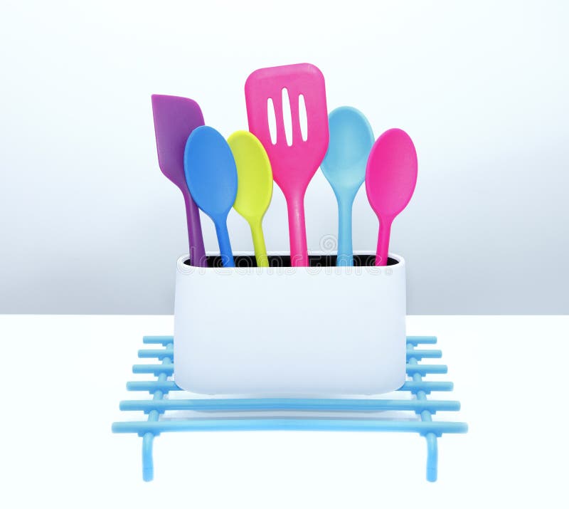 Kitchen utensils stock photo. Image of spatula, blue - 26912772